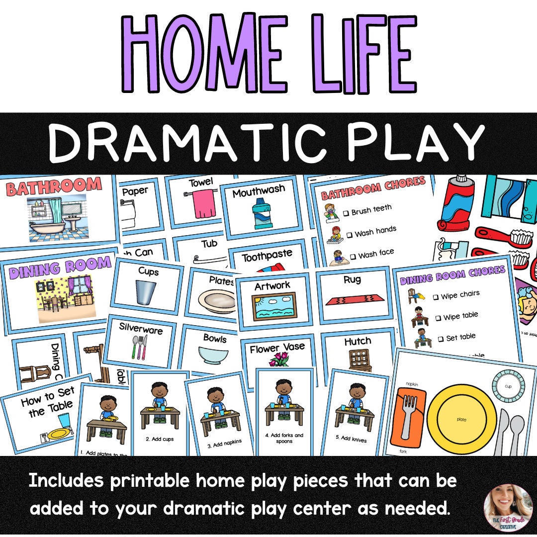 Home Life Dramatic Play Center / Pretend Play / Elementary School ...