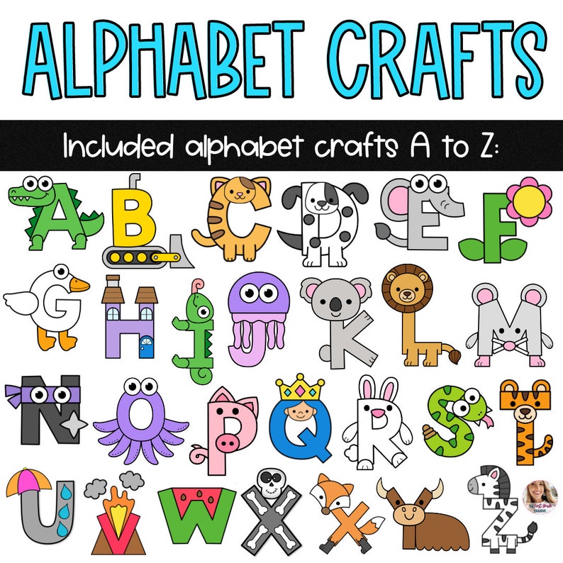 Uppercase Alphabet Crafts | Easy Prep Letter Crafts | Phonics ...
