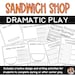 Sandwich Shop Dramatic Play Center / Pretend Play / Elementary School ...
