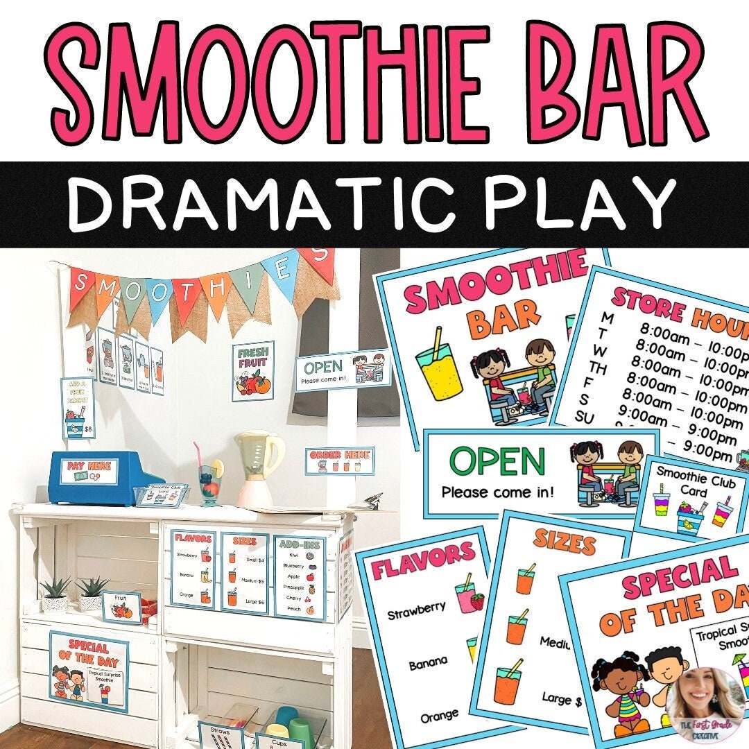Smoothie Bar Dramatic Play Center / Pretend Play / Elementary School ...