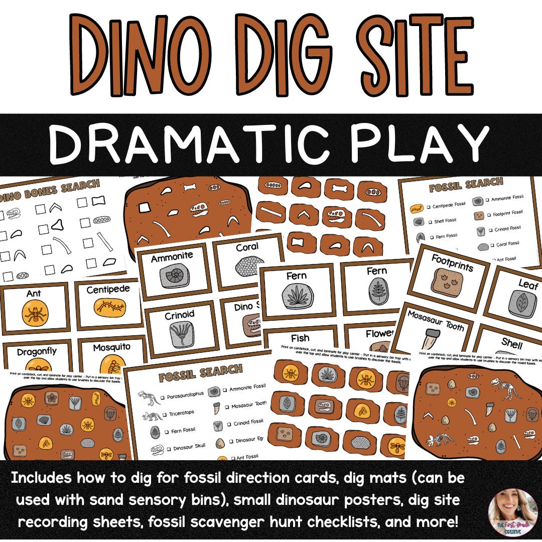 Dinosaur Dig Site Dramatic Play Center / Pretend Play / Elementary ...