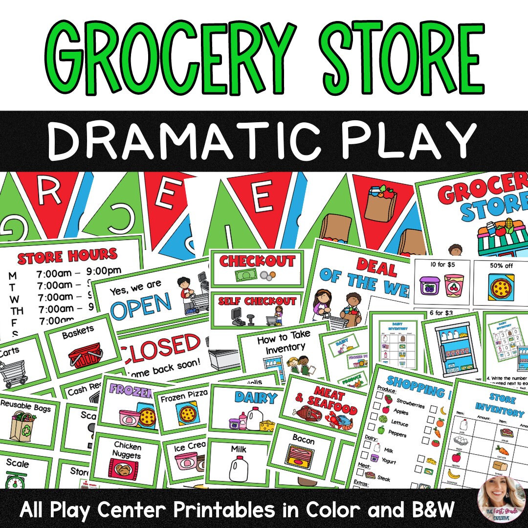 Grocery Store Dramatic Play Center / Pretend Play / Elementary School ...