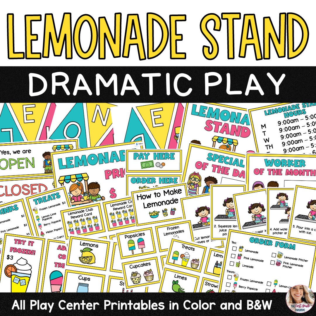 Lemonade Stand Dramatic Play Center / Pretend Play / Elementary School ...