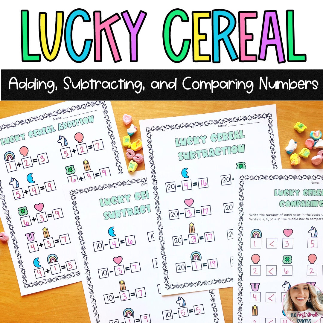 Lucky Cereal Math Activities / Sorting / Counting / Adding / Graphing ...