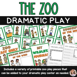 Zoo Dramatic Play Center / Safari Park Pretend Play / Elementary School ...
