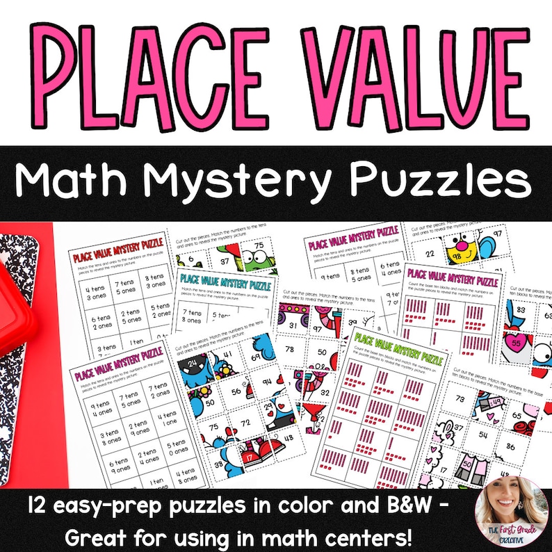 February Place Value to 100 Puzzles Printable Math Puzzles 12 Puzzles ...