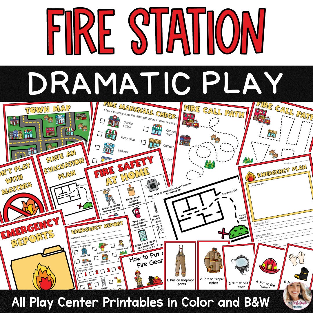 Fire Station Dramatic Play Center / Pretend Play / Elementary School ...