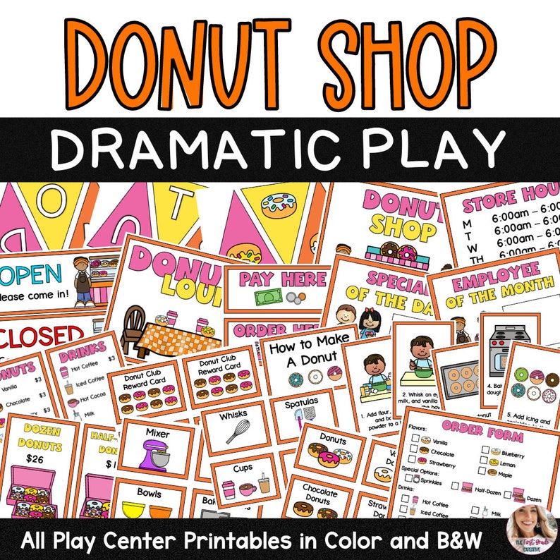 Donut Shop Dramatic Play Center / Pretend Play / Elementary School ...