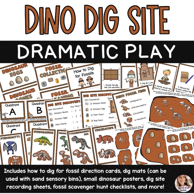 Dinosaur Dig Site Dramatic Play Center / Pretend Play / Elementary ...