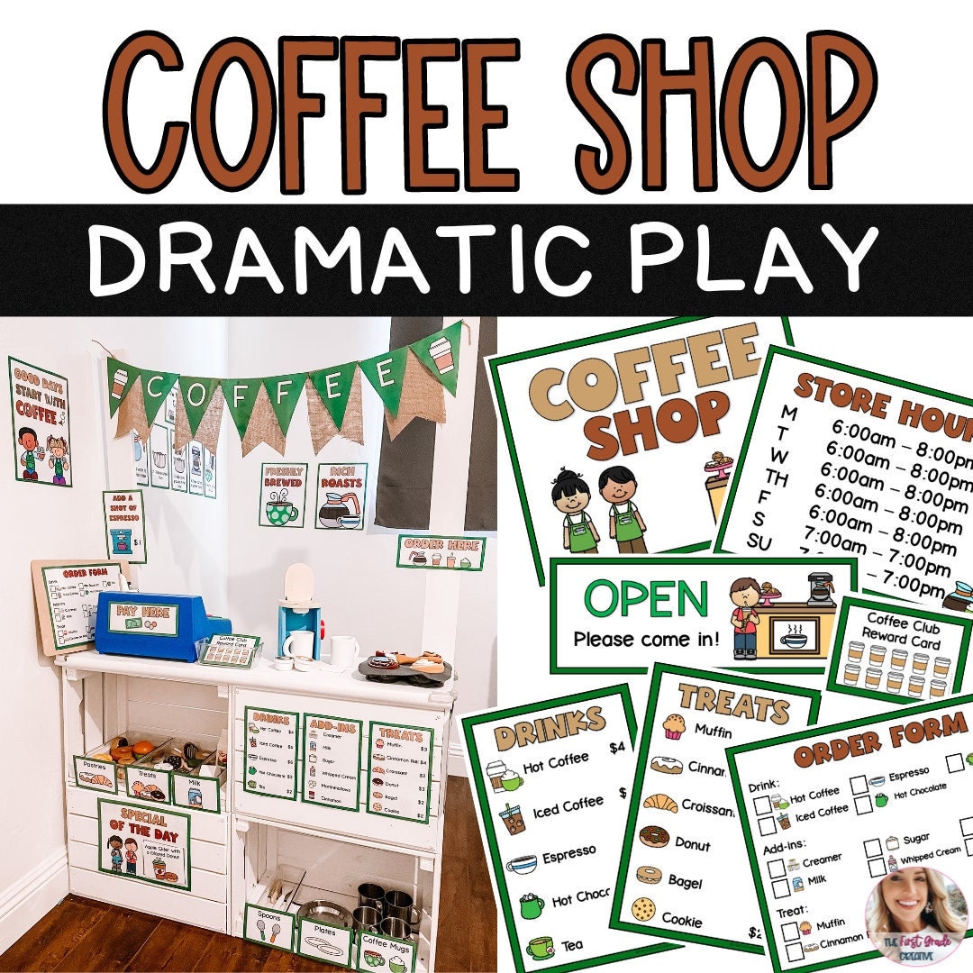 Coffee Shop Dramatic Play Center / Pretend Play / Elementary School ...