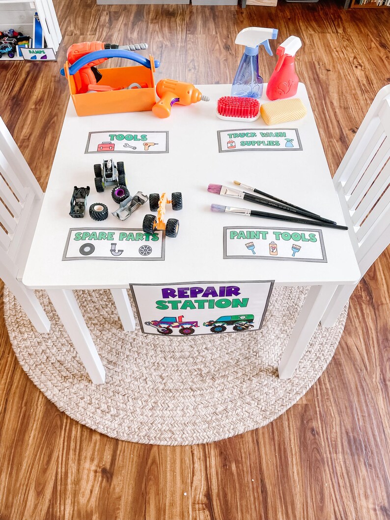 Monster Truck Shop Dramatic Play Center / Pretend Play / Homeschool ...