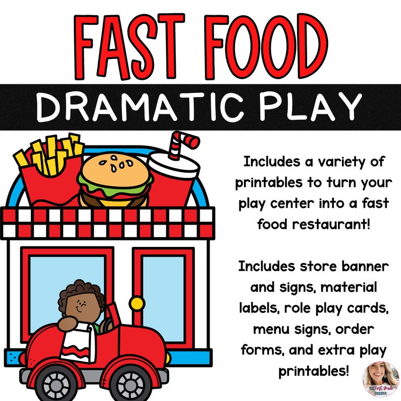 Fast Food Restaurant Dramatic Play Center / Pretend Play / Elementary ...