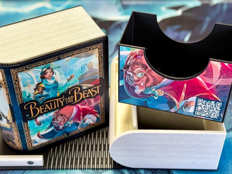 Lorcana Deck Box - Beauty and the Beast - Etsy