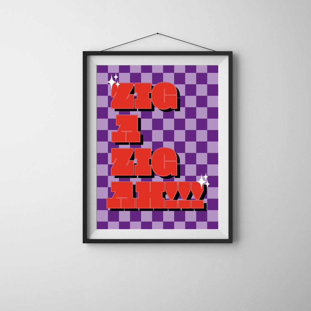 Zig Ah Zig Ah Spice Girls Music Print Music Poster Wall Art Typographic ...