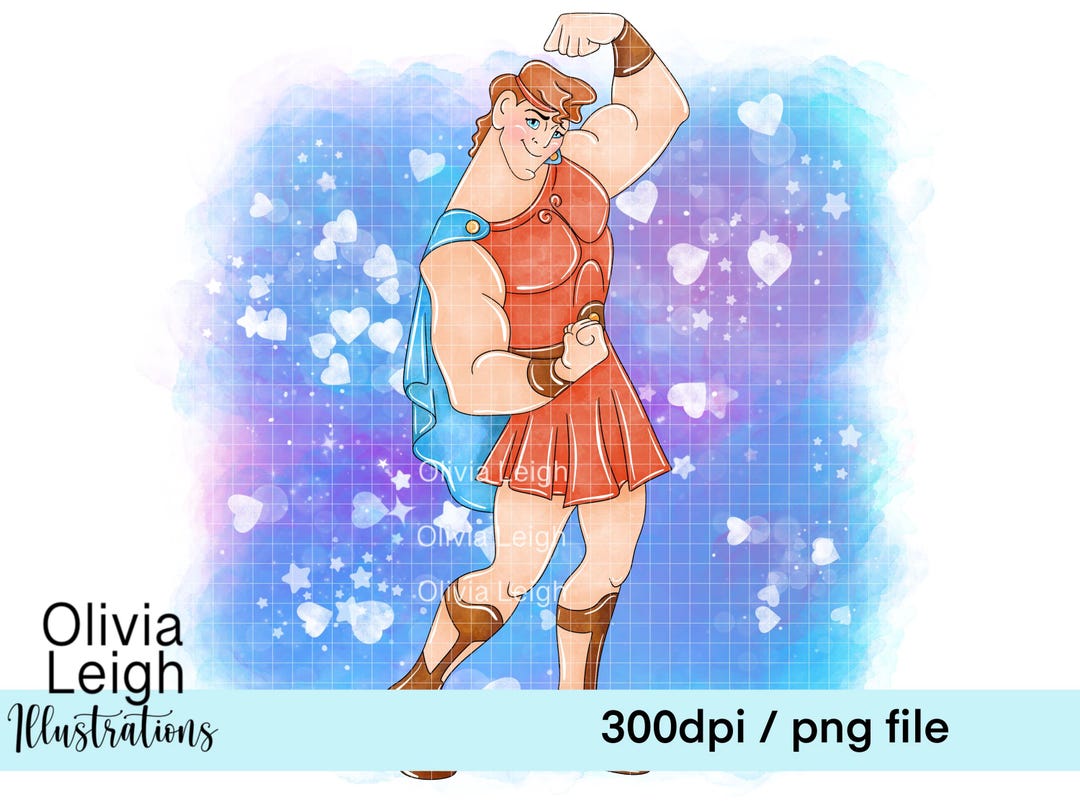 Hercules and Megara Watercolour Clipart, Digital Download Png Files - Etsy