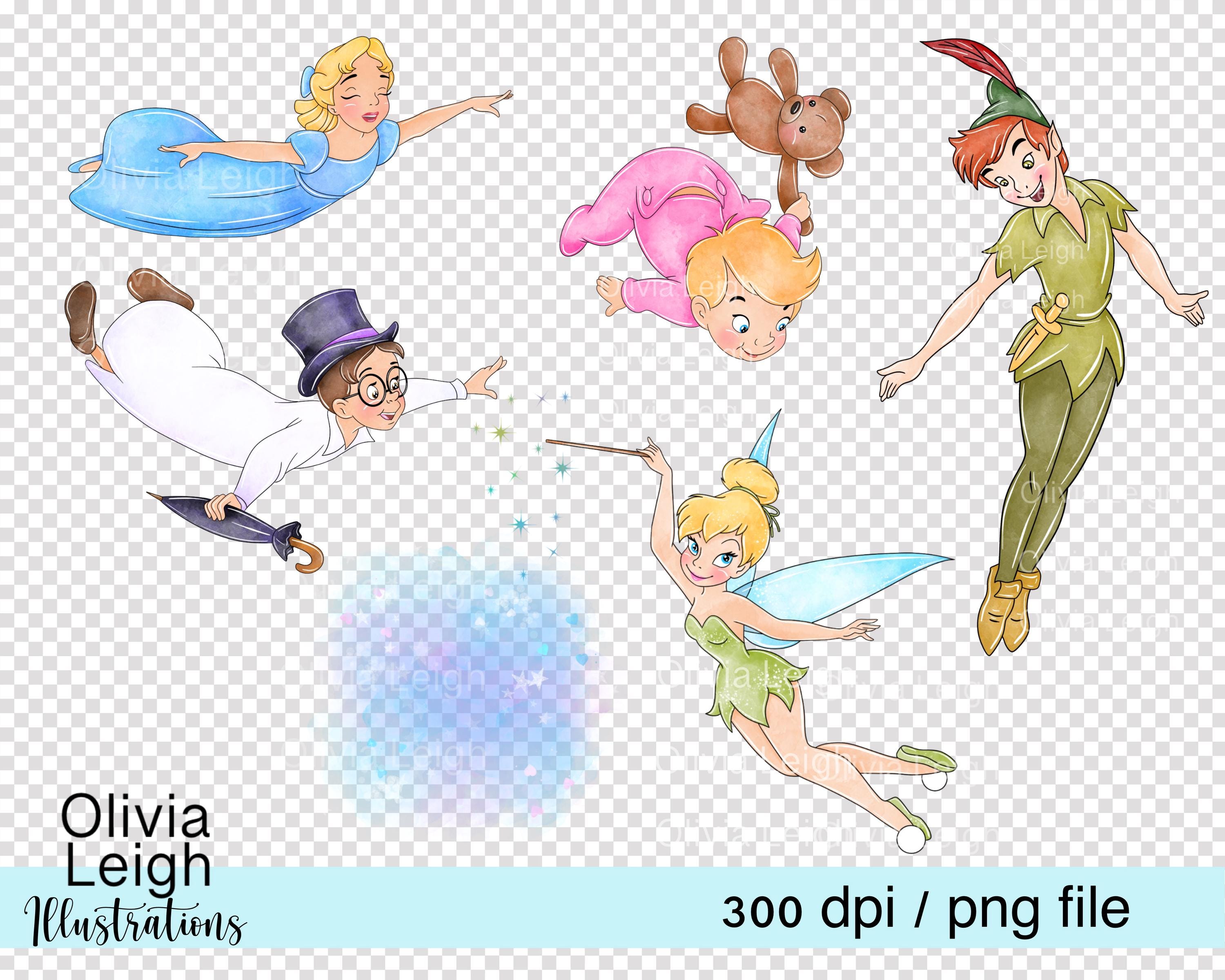 Peter Pan Watercolour Clipart Set, Digital Download Png Files - Etsy