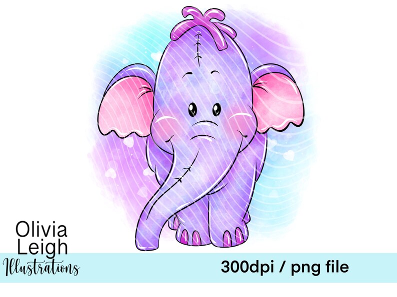 Winnie the Pooh, Heffalump, Elephant, Watercolour Clipart, Digital ...