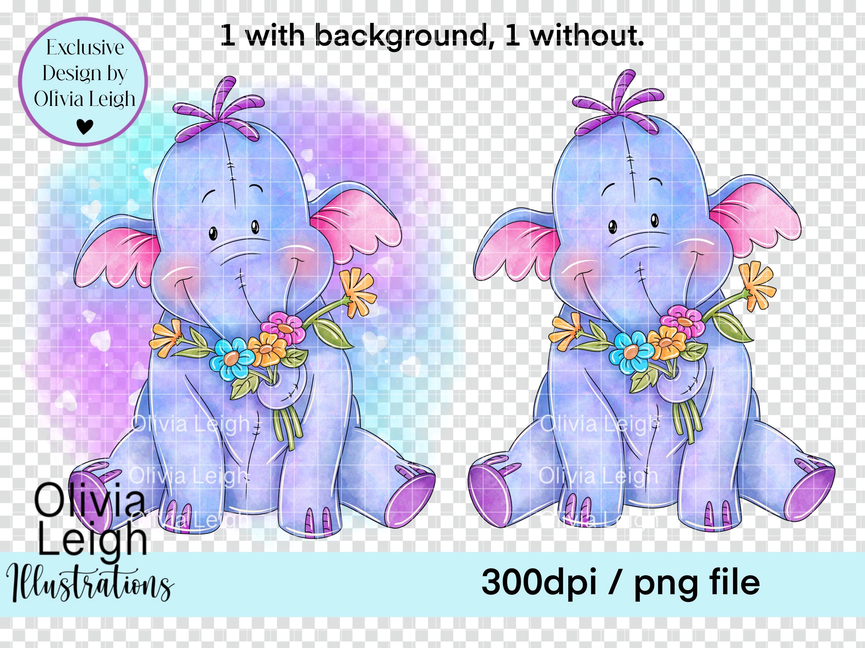 Winnie the Pooh Heffalump Watercolour Clipart, Digital Download Png ...