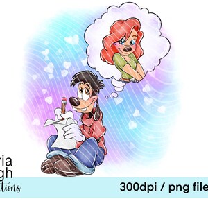 Max and Roxanne, Watercolour Clipart, Digital Download Png Files - Etsy