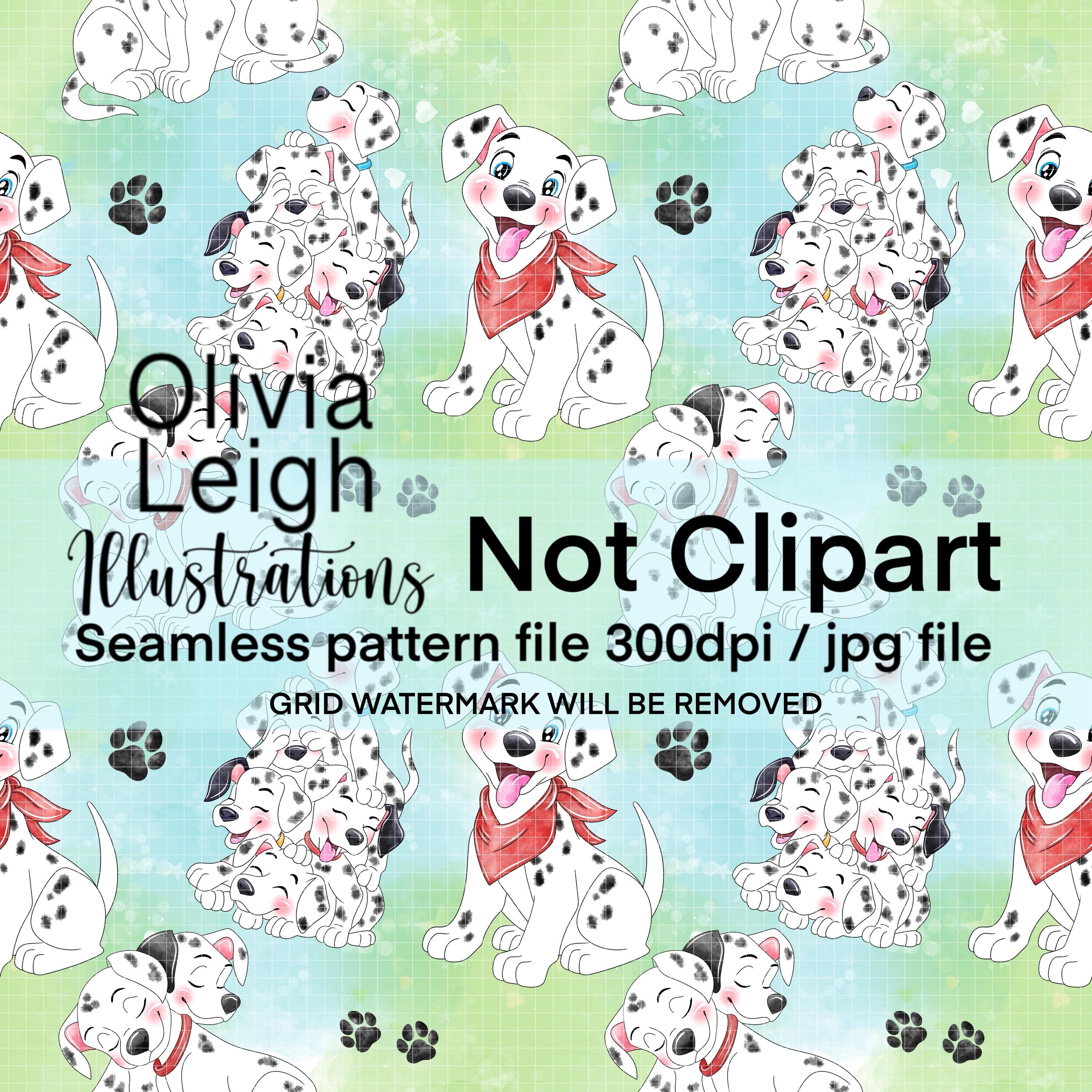 101 Dalmatians Hand Drawn Watercolour Seamless Repeat Pattern, Digital Download - Etsy