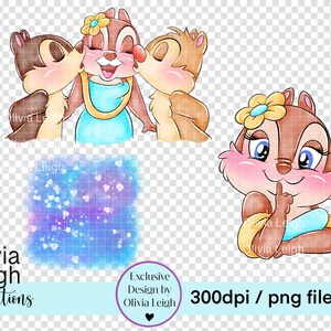 Clarice Chipmunk Watercolour Clipart Set, Digital Download Png Files - Etsy