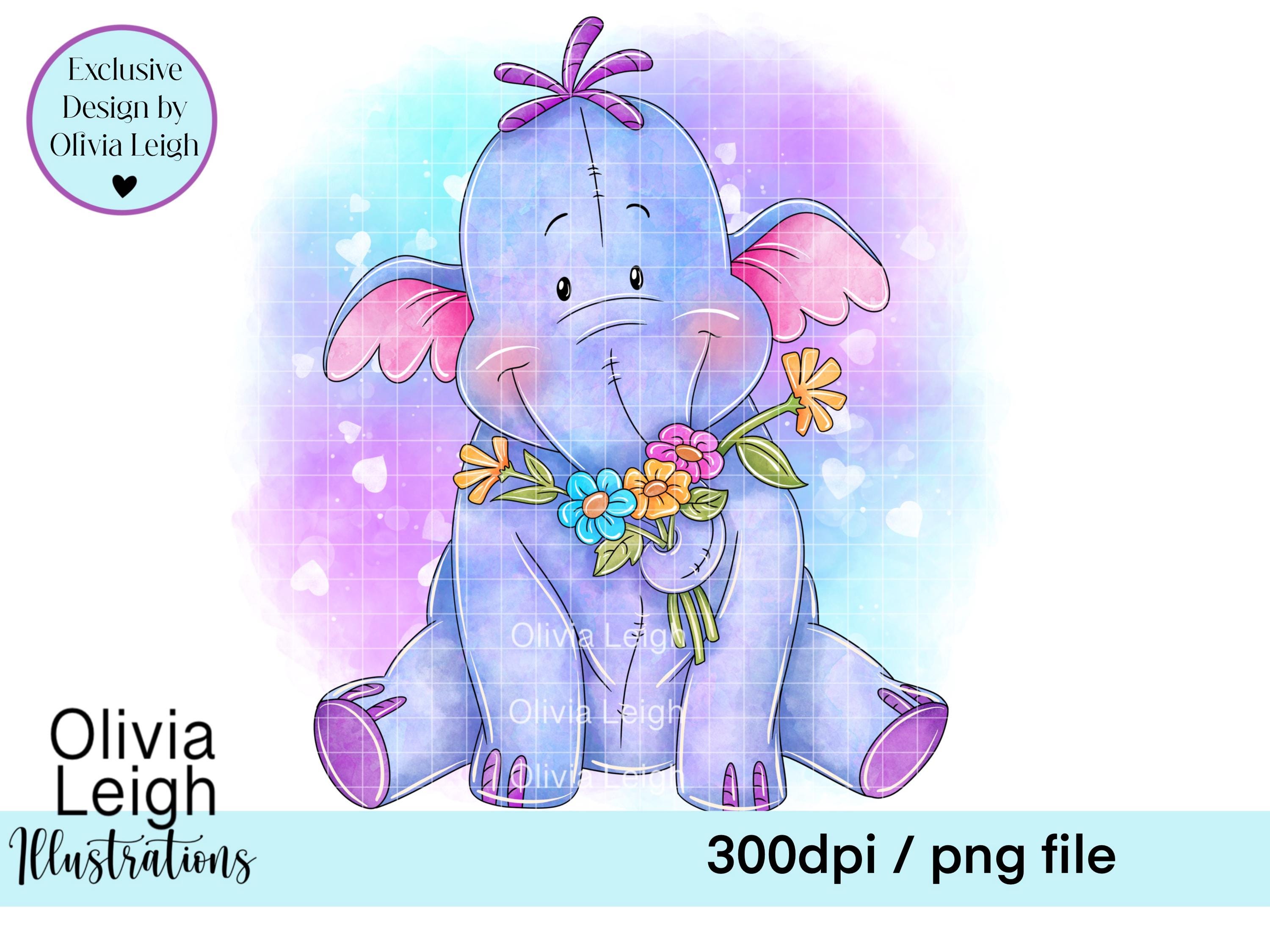 Winnie the Pooh Heffalump Watercolour Clipart, Digital Download Png ...
