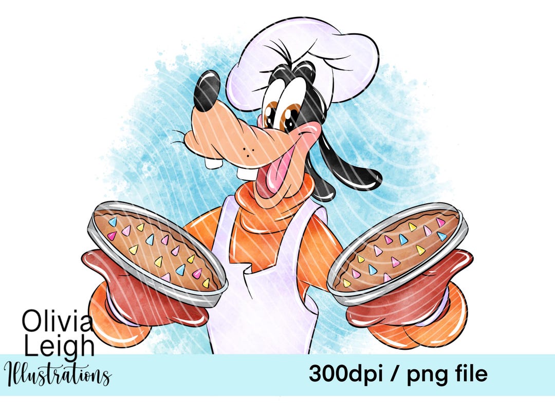 Goofy Chef, Cute Watercolour Clipart, Digital Download Png Files - Etsy