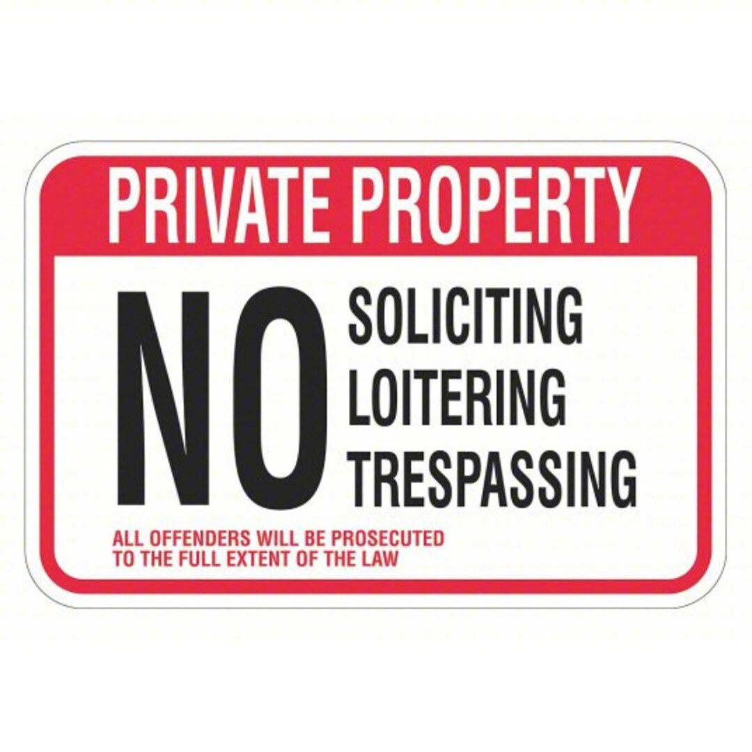 Private Property No Trespassing Signs, Custom Unique Lawn Signage ...