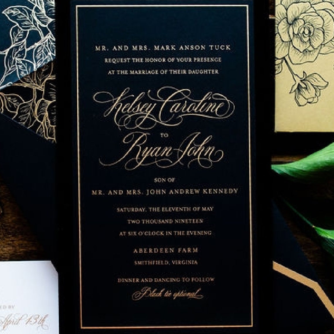 Raised Foil Luxury Invitations on Velvet Suede (soft Touch) Luxurious ...
