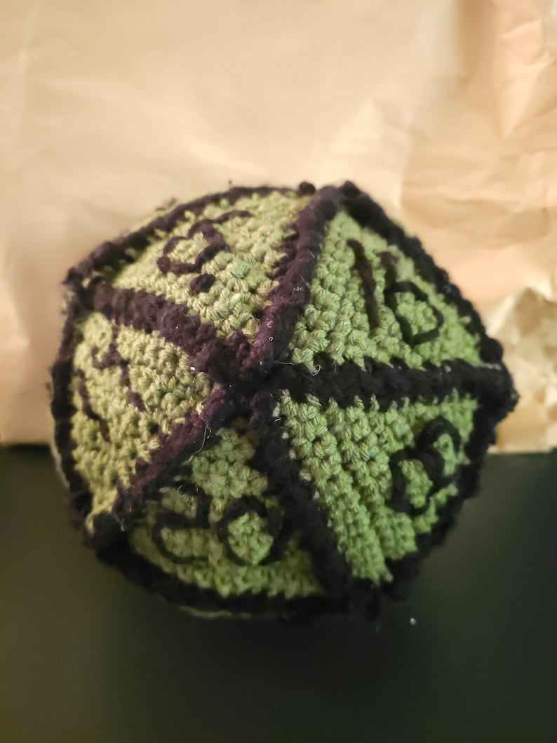 Giant Handmade Crochet D20 Dice Plush - Etsy
