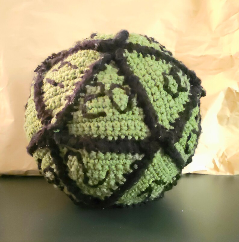 Giant Handmade Crochet D20 Dice Plush - Etsy