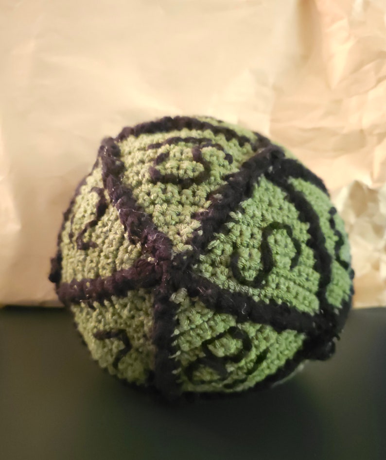 Giant Handmade Crochet D20 Dice Plush - Etsy