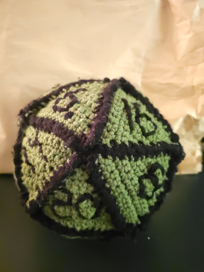 Giant Handmade Crochet D20 Dice Plush - Etsy