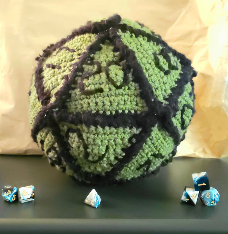 Giant Handmade Crochet D20 Dice Plush - Etsy