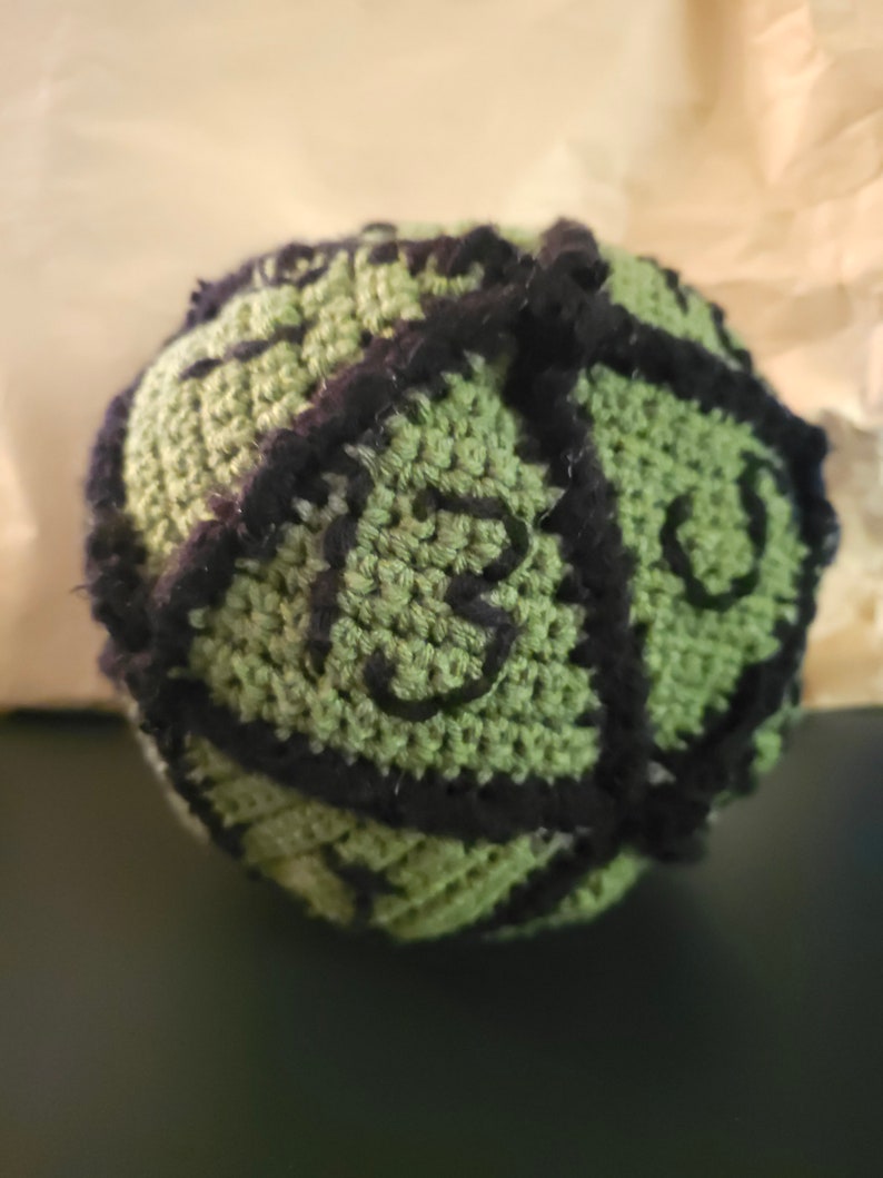 Giant Handmade Crochet D20 Dice Plush - Etsy
