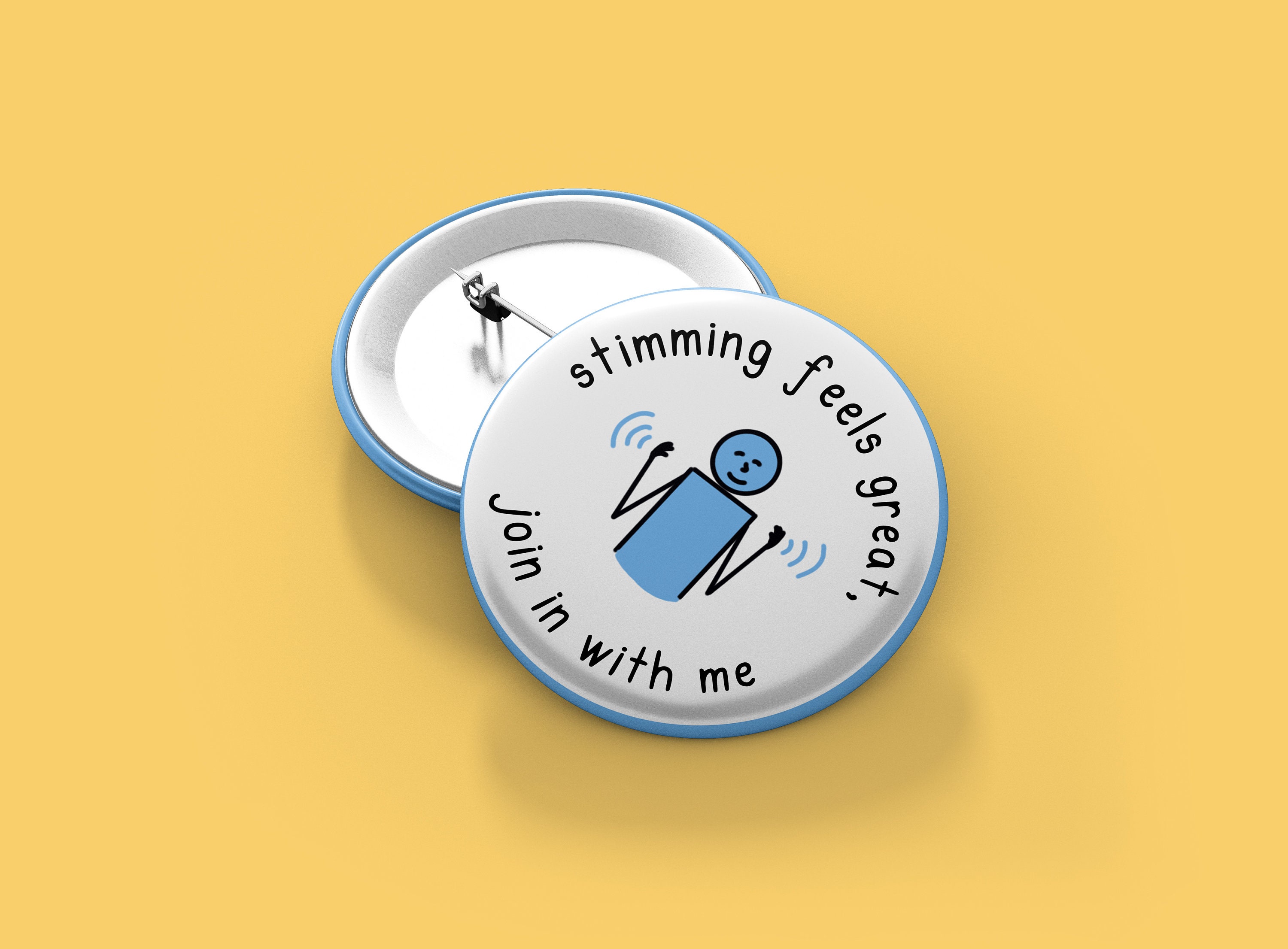 Autism Button Badge | Stimming Pin Badges | ADHD Pin | Neurodiversity ...