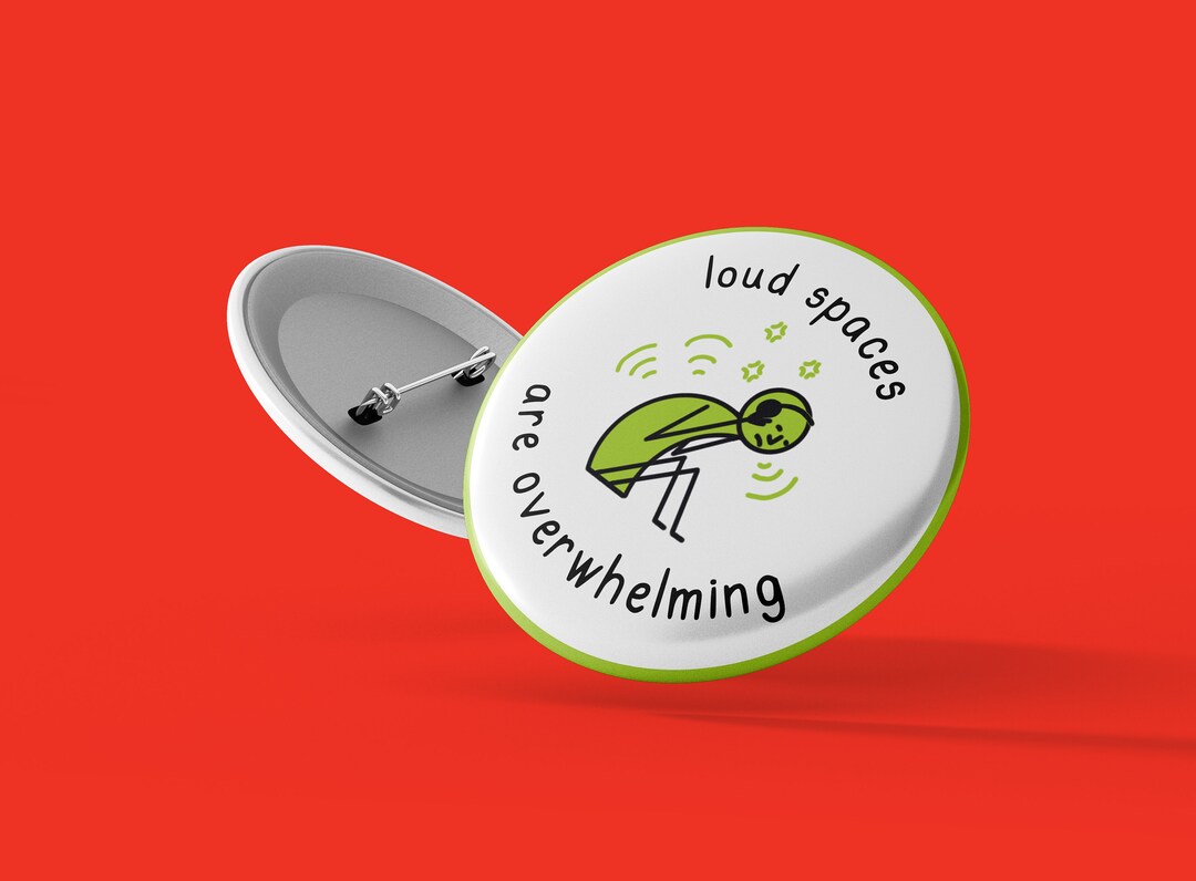 Autistic Button Badge | Noise Loud Sensory Sensitivity ADHD ...