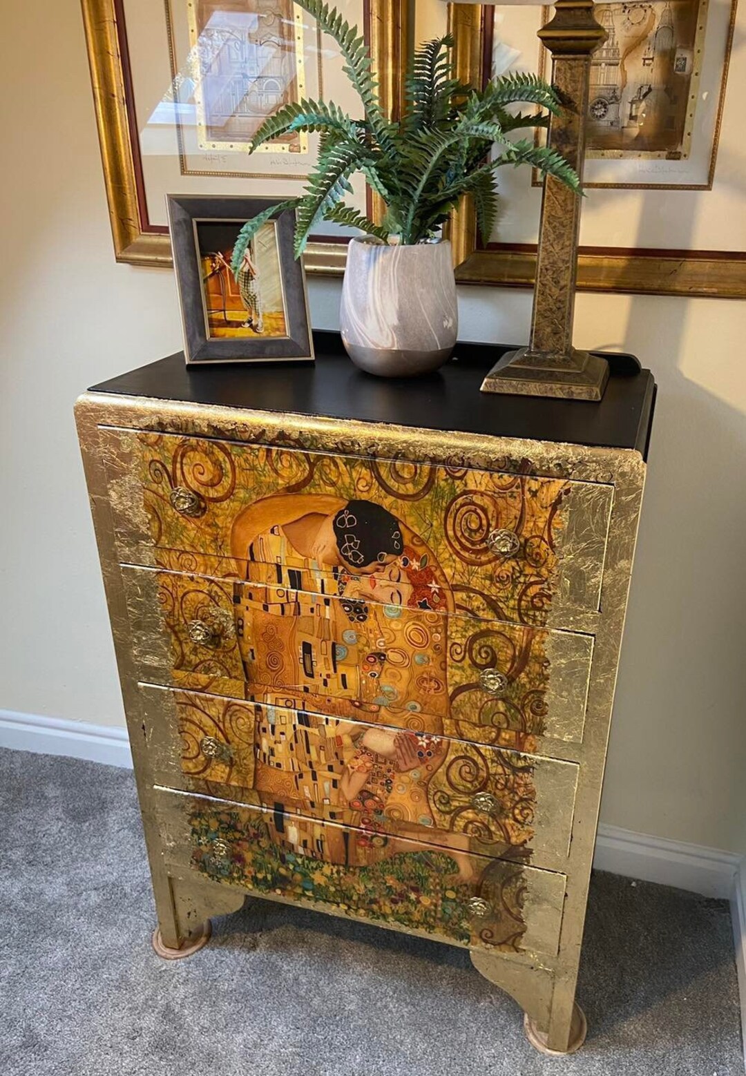 Klimt's the Kiss Four Drawer Chest - Etsy