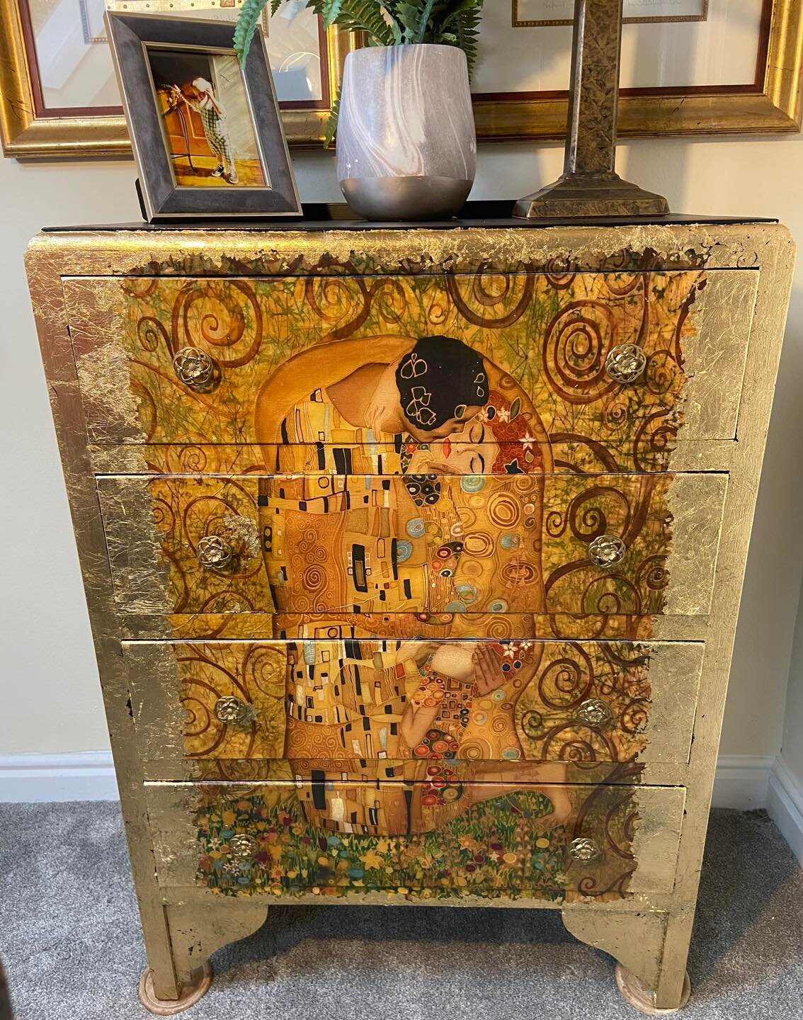 Klimt's the Kiss Four Drawer Chest - Etsy