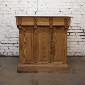 1900s French Wooden Bar With Marble Top - Etsy