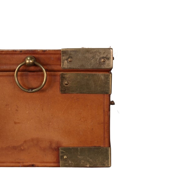 1920 French Small Leather Trunk - Gem