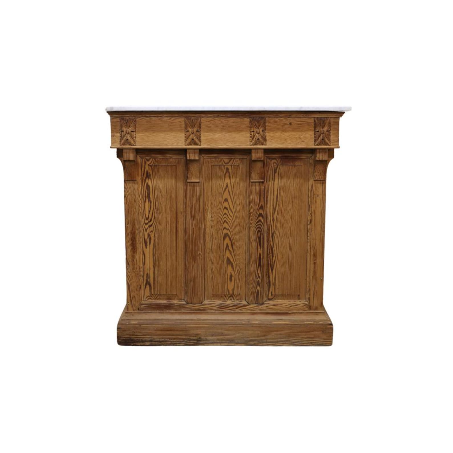 1900s French Wooden Bar With Marble Top - Etsy