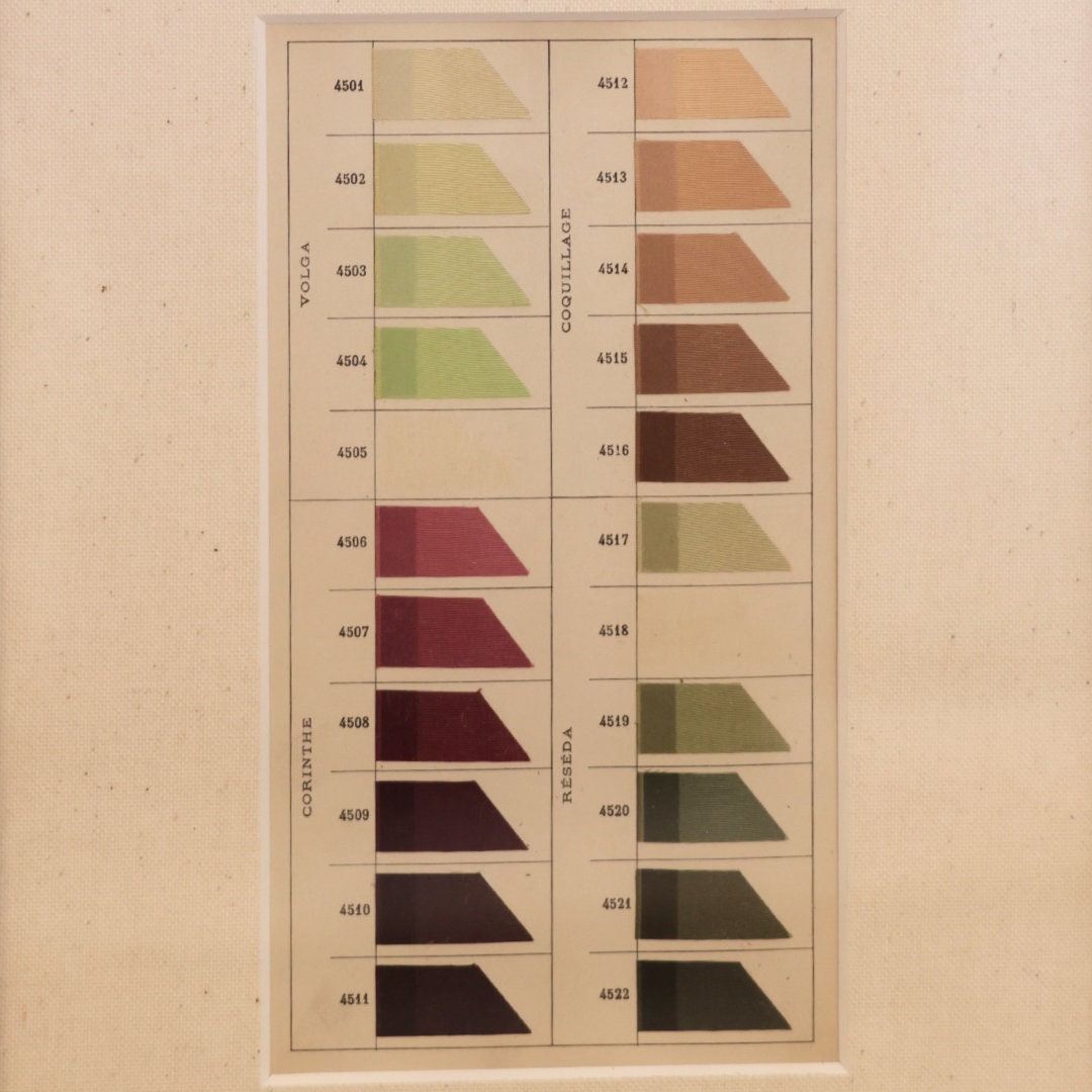 Custom 1930s Framed Color Swatches With Fabric Mat colorful - Etsy