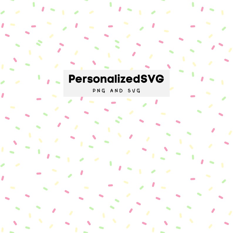 Seamless Sprinkle BUNDLE Pattern SVG, PNG, Confetti, Cookie Sprinkles ...