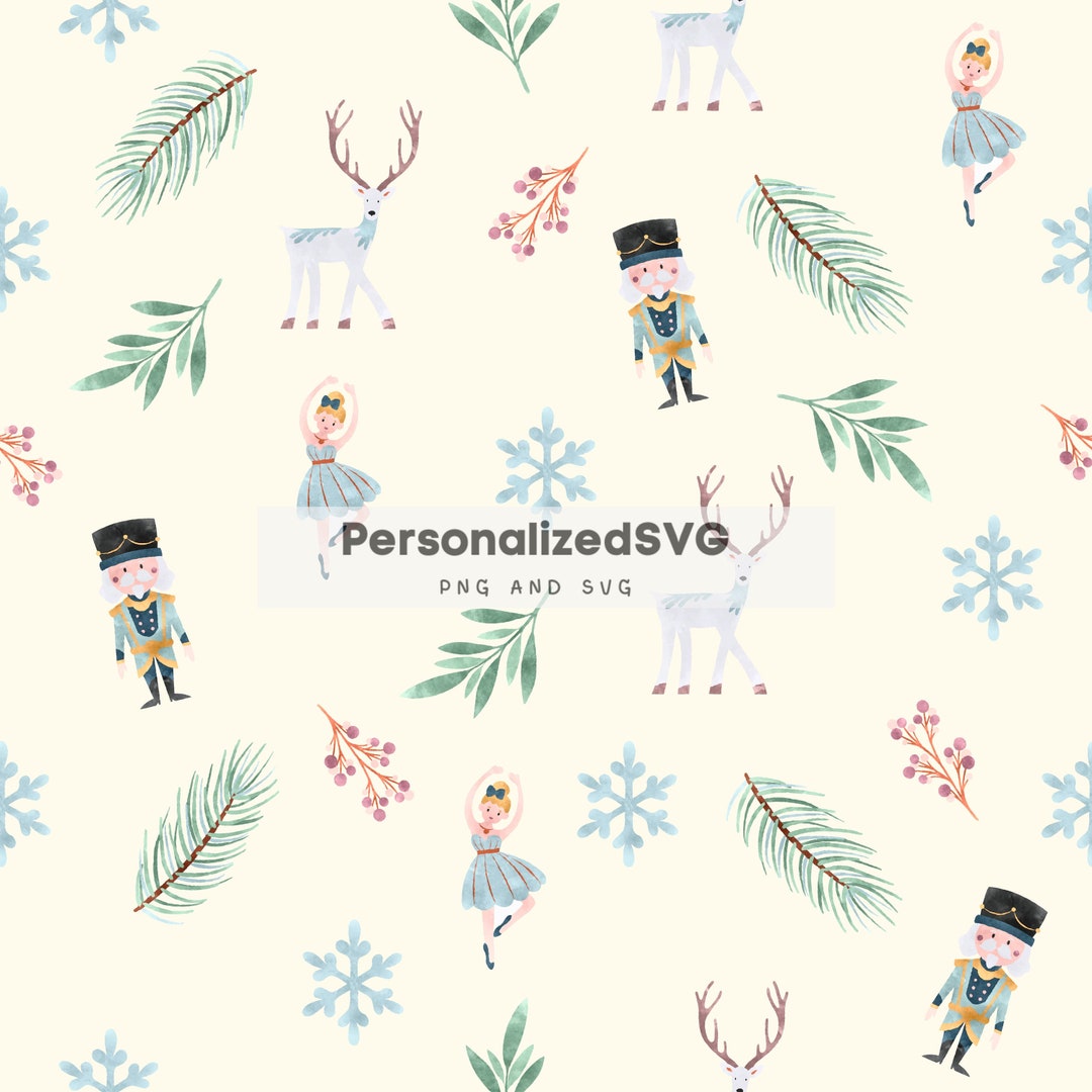 Nutcracker Seamless Background PNG, Christmas Background for ...