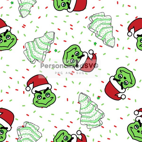 Grinch Pattern Background - Etsy