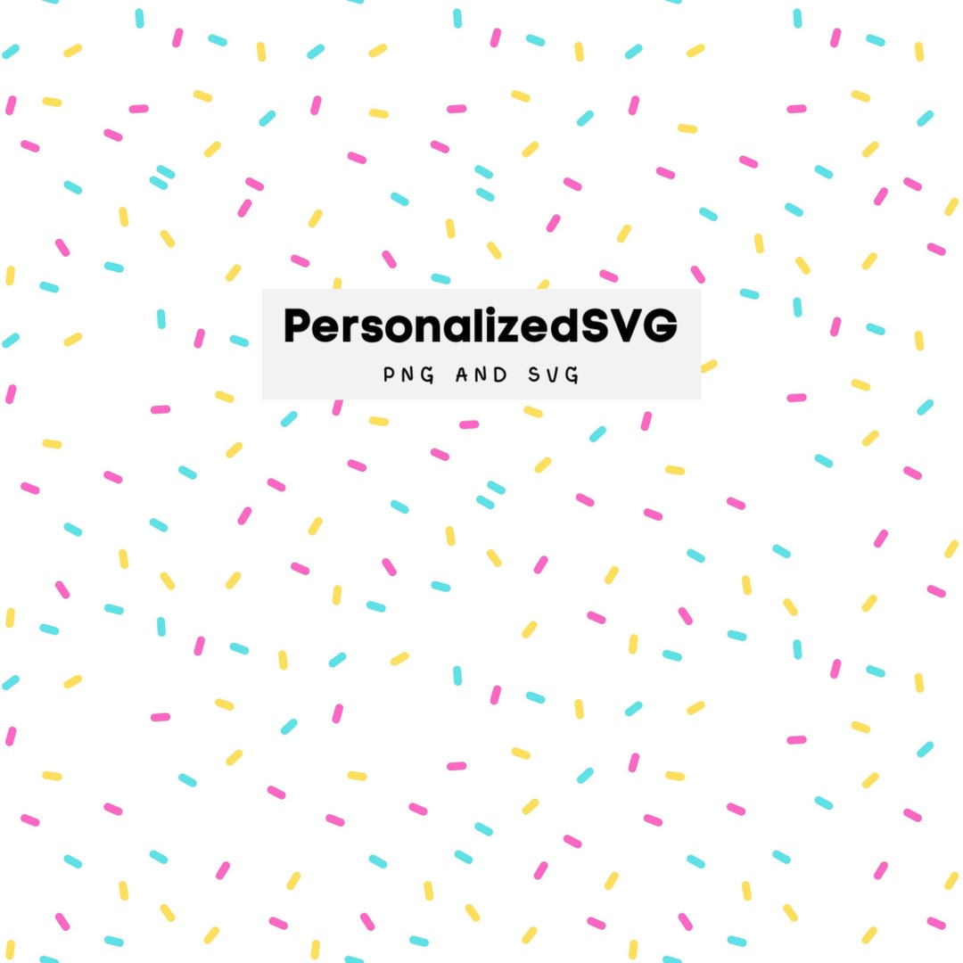 Seamless Sprinkle BUNDLE Pattern SVG, PNG, Confetti, Cookie Sprinkles ...