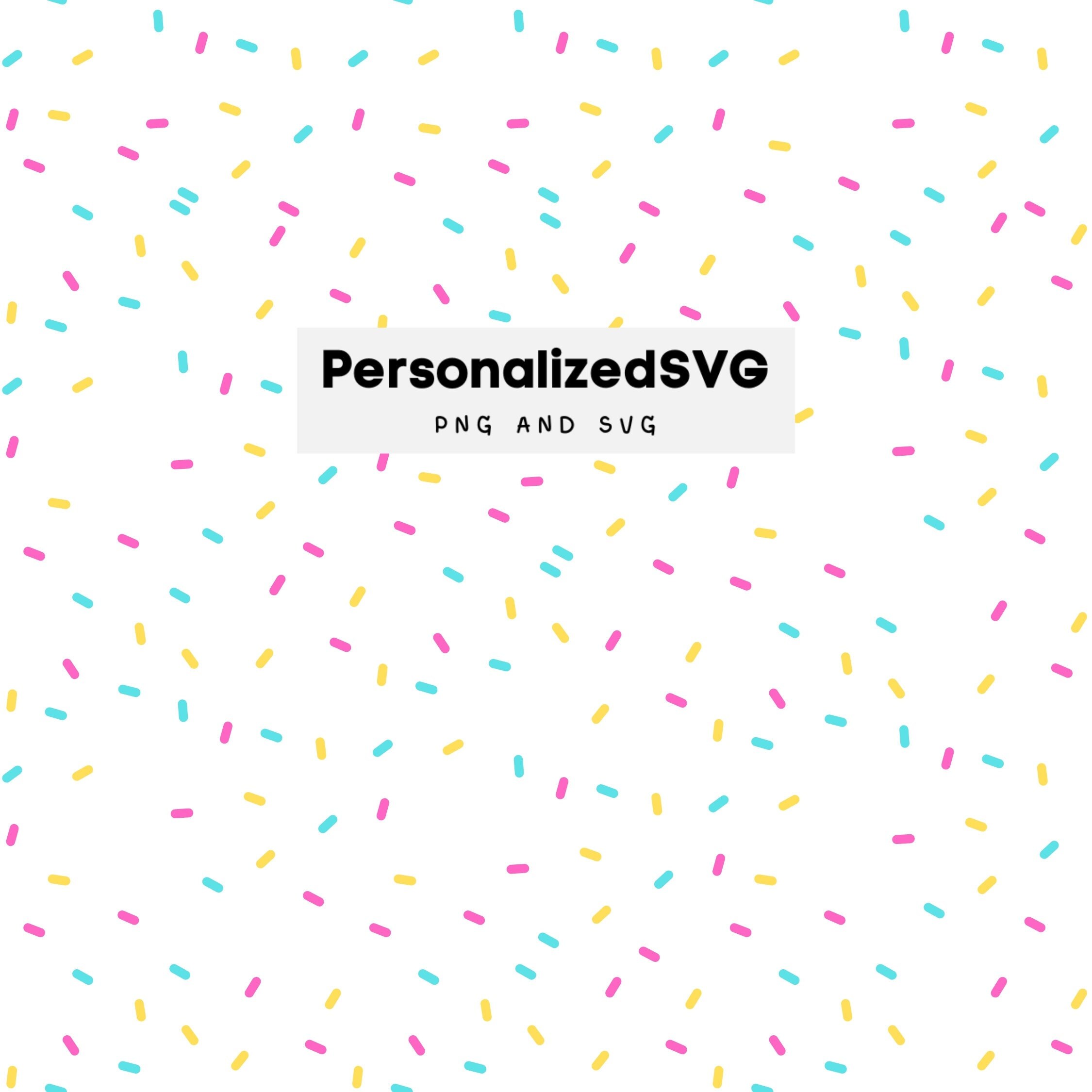 Seamless Sprinkle BUNDLE Pattern SVG, PNG, Confetti, Cookie Sprinkles ...