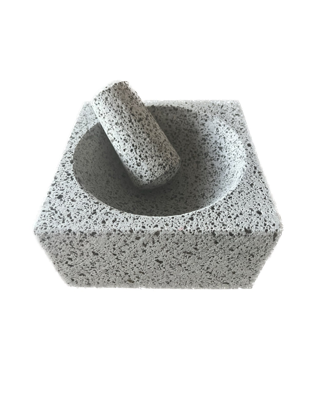 Handmade Square Molcajete Mexican Mortar and Pestil. Made Out of ...