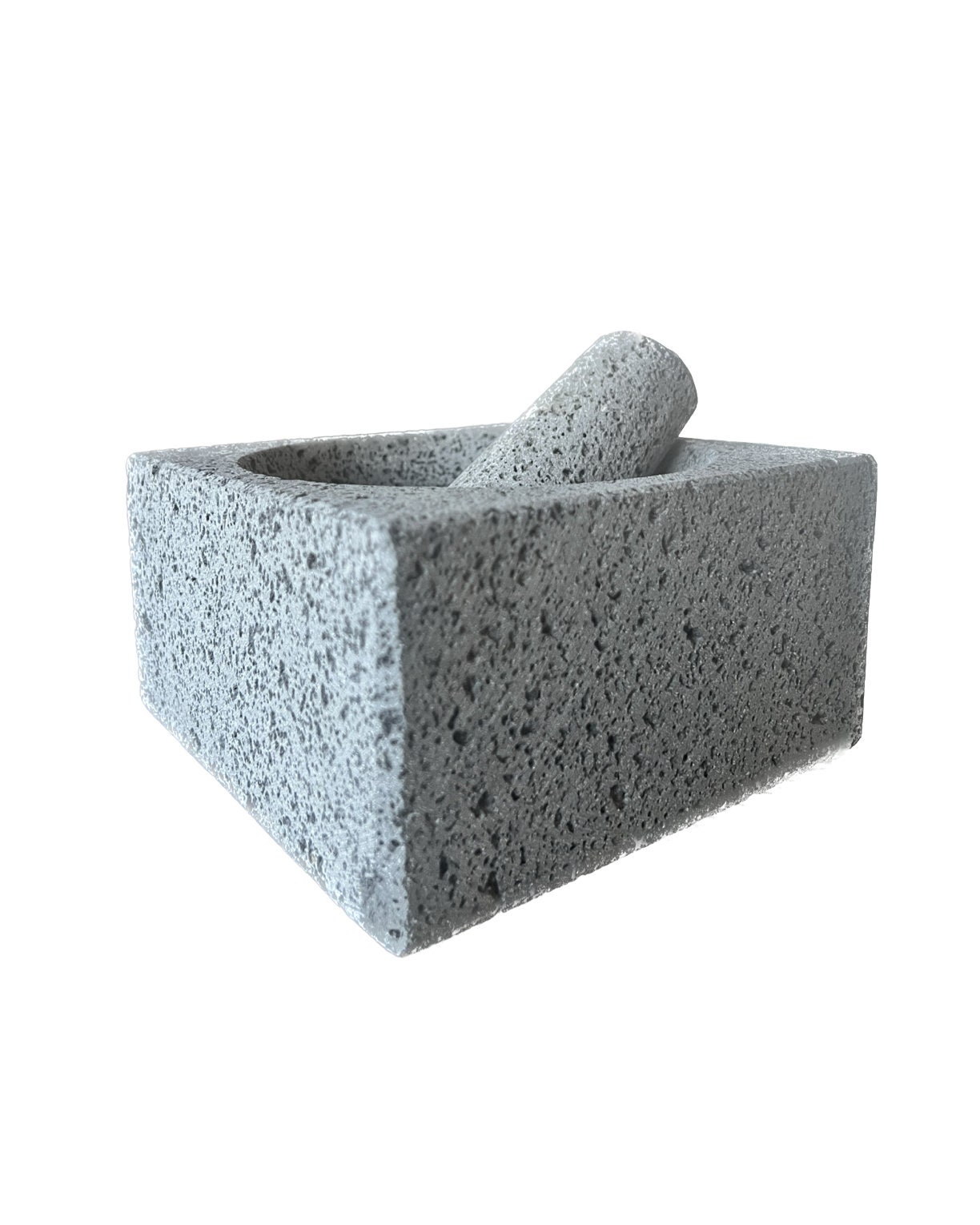 Handmade Square Molcajete Mexican Mortar and Pestil. Made Out of ...